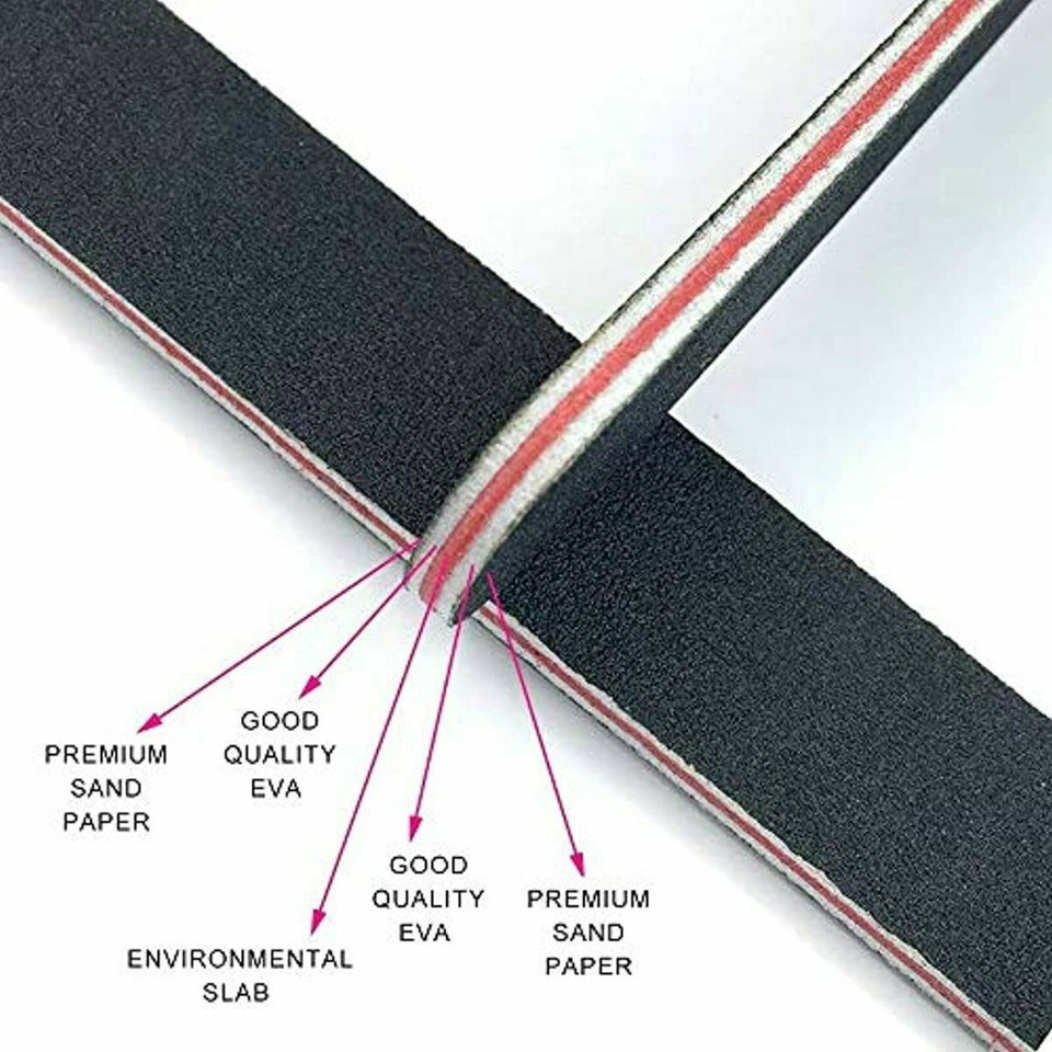 7 PCS Professional Black Nail Files Emory Board for Salon | eBay