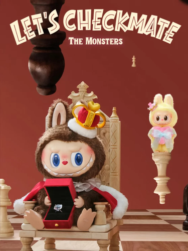 Genuine POP MART Labubu Let's Checkmate Chess Adventure King Vinyl ...