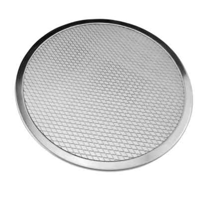 Non-stick Thicken Baking Tray Pizza Pan Aluminum Net Round Pizza Mesh ...