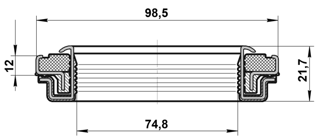 95RCW-76981222X Febest DRIVE SHAFT OIL SEAL 74.8X98.5X12X21.7 5563805 ...