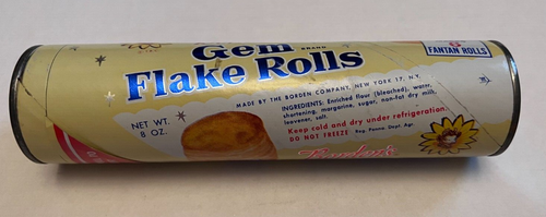 Vintage Bordens Gem Flake Rolls Metal Container Kitschy Kitchen ...