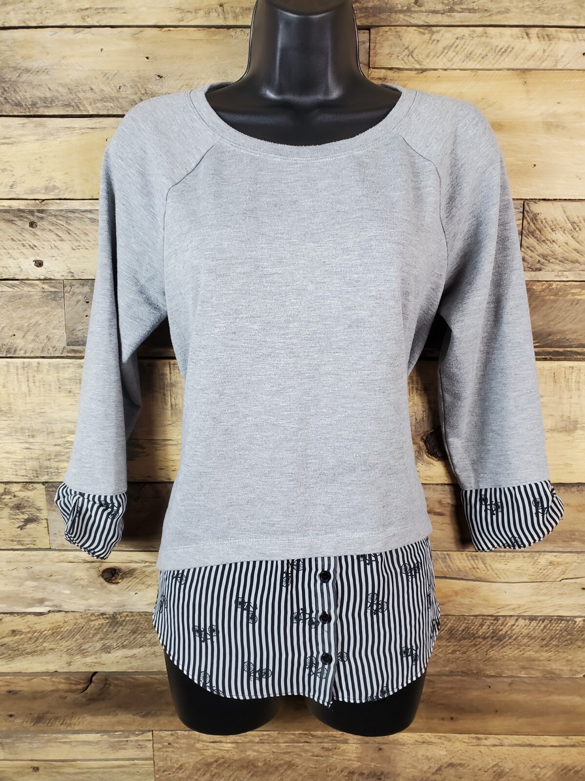 AGB Blouse Gray Small Women Chest 35" Length 23" | eBay