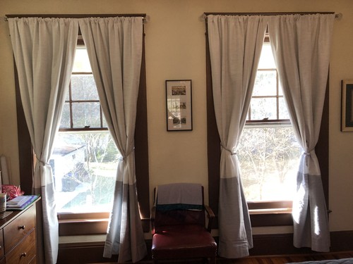 Two Project 62 Blackout Curtain Panels Color Block Light Gray 95" Set ...