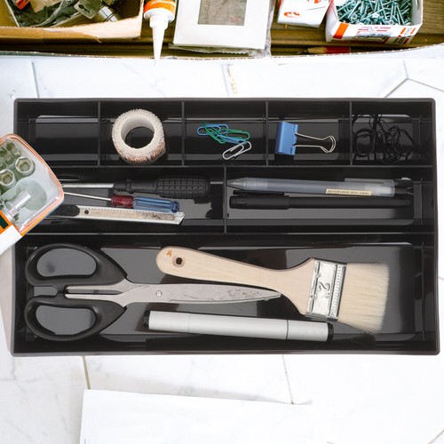 Plastic Drawer Partition Box Work Office Organizer Bins for Desk | eBay