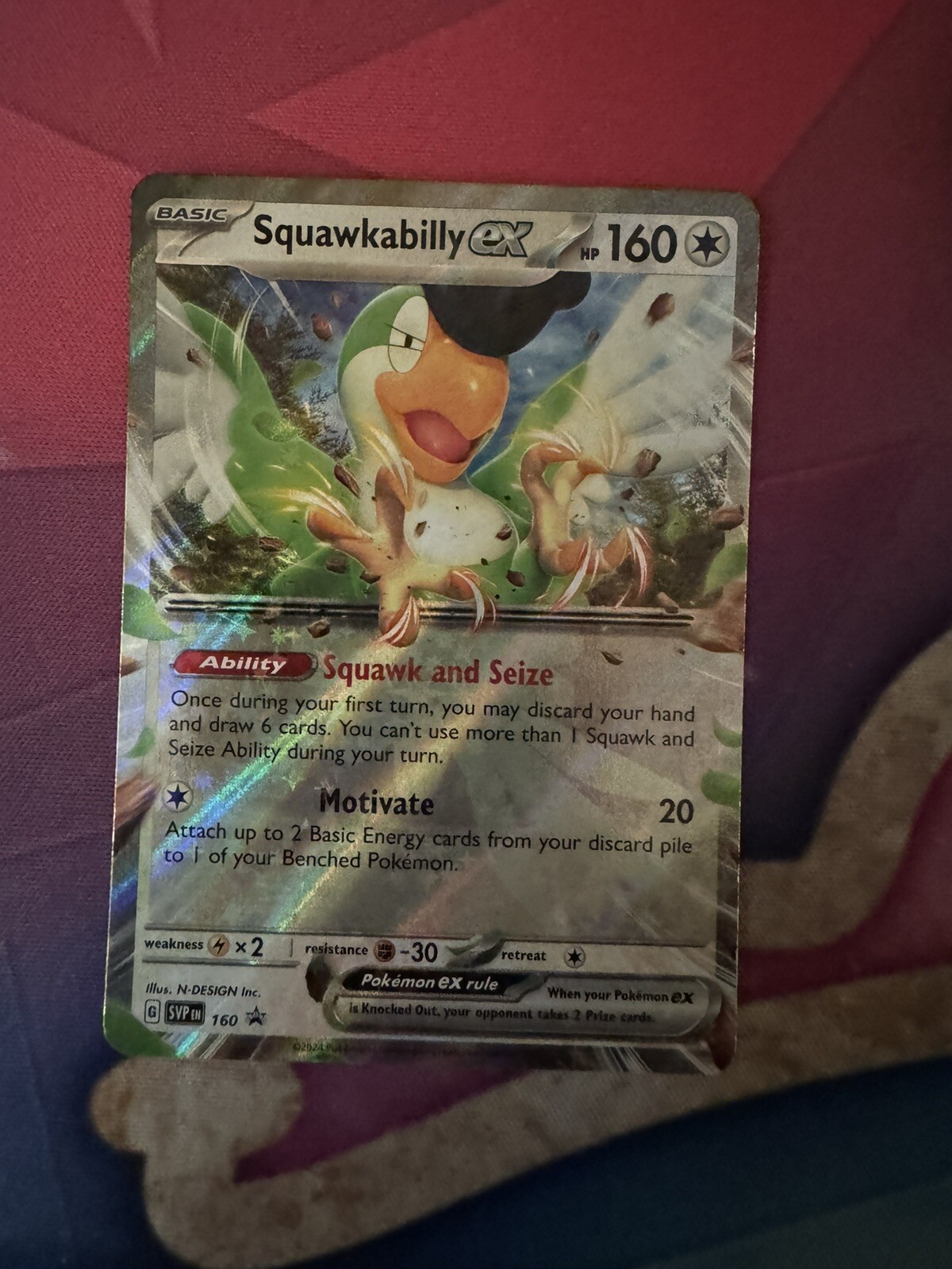 Squawkabilly ex - SV160 PROMO CARD. Pokemon TCG Trainer’s Toolkit 2024 ...