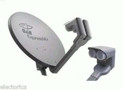 20" BELL HD DISH 500 SATELLITE & TWIN LNB W/ SWITCH NETWORK SW21 SW44 ...