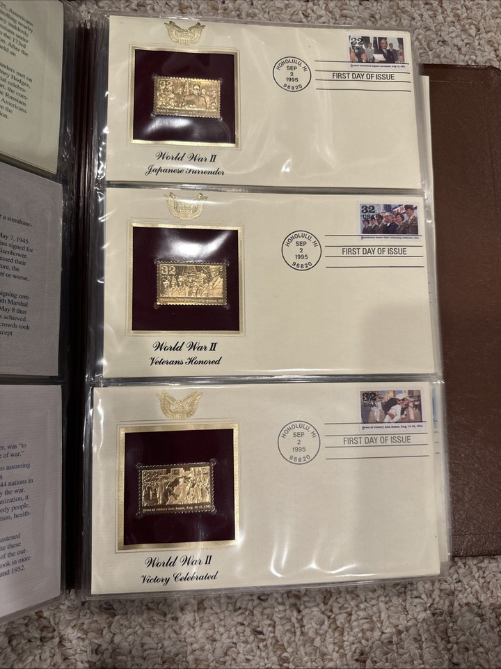 Golden Replicas Of United States Stamps 22k Gold Layered 1991-1992 75 ...