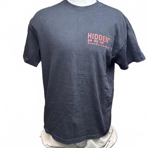 Hidden NY Red Circle Logo Tee Large Black Streetwear Graphic | eBay