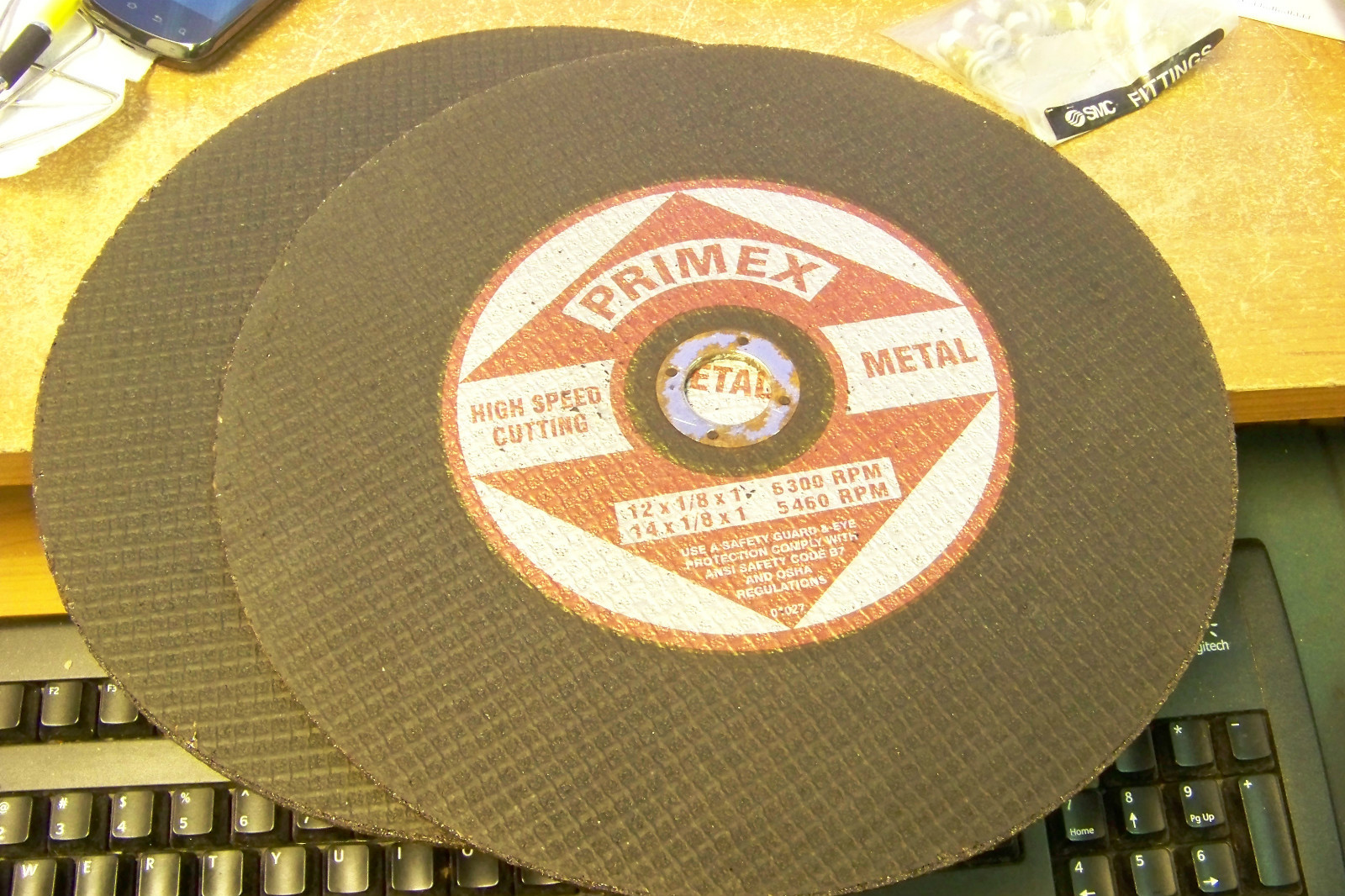 new primex 12 x 1/8 x 1 or 14 x 1/8 x 1 high speed metal cut off blade ...