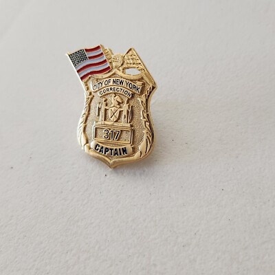 New York City Department Of Corrections Captains Lapel Hat Pin | eBay