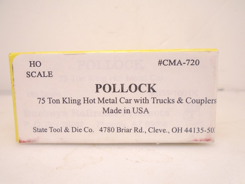 State Tool & Die Co. Ho Pollock 75 Ton KIing Hot Metal Car kit | eBay