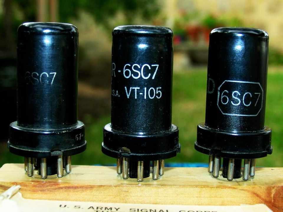 KEN RAD USA 6SC7 VT 105 audio frequency double triode 3 strong 1 NIB ...
