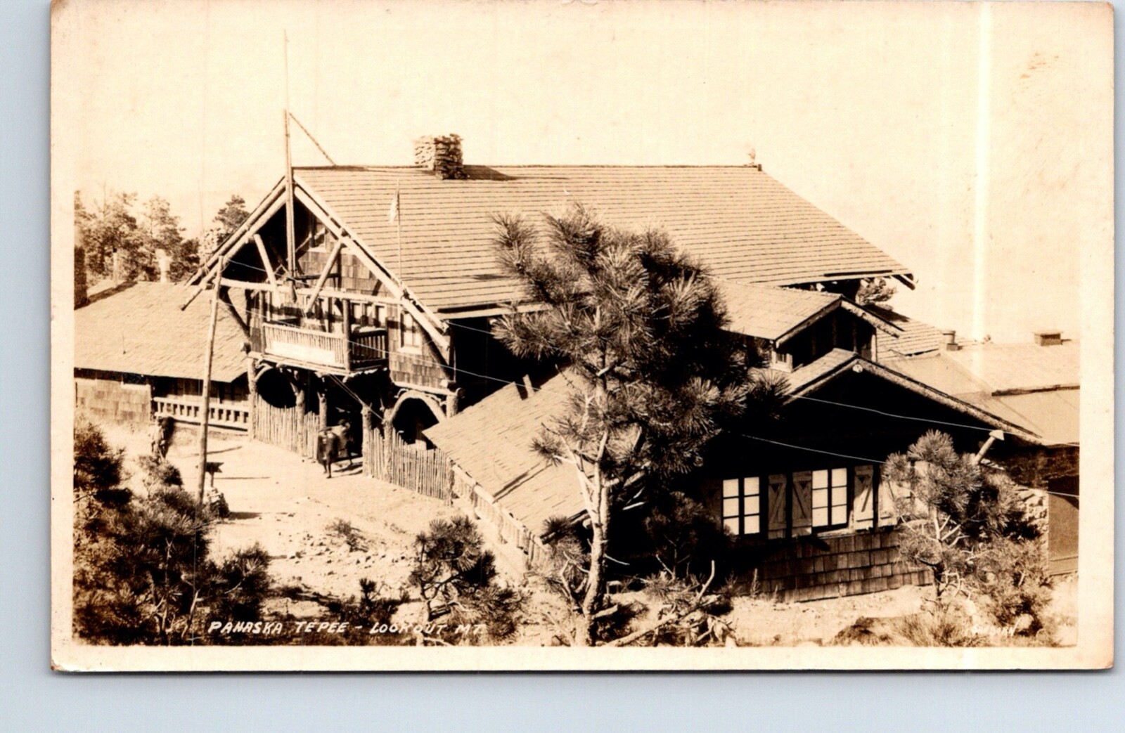 Real Photo Postcard Colorado Pahaska Tepee Lodge Lookout Mountain | eBay