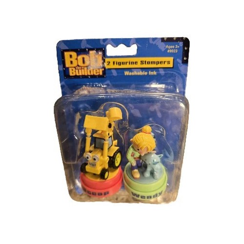 BOB The BUILDER PVC Figure Stamper 3", 2001 Rose Art, NO INK VINTAGE ...