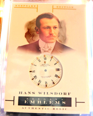2023 KEEPSAKE ELEGANT EMBLEMS HANS WILSDORF ROLEX WATCH DIAL RELIC CARD ...