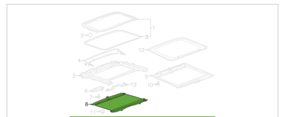 Genuine GM Shale Sunroof Sunshade 84667294 | eBay