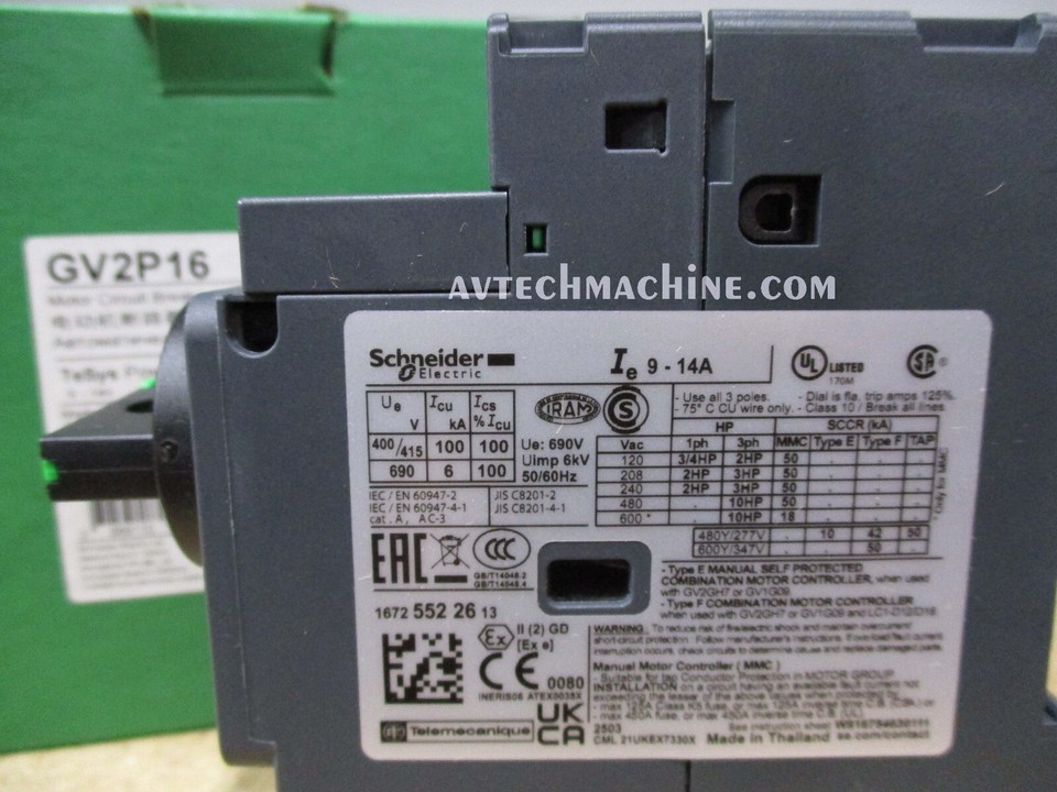 GV2P16 Schneider Motor Thermal Overload 9 - 14A | eBay