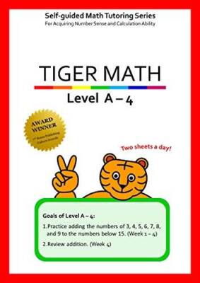Tiger Math Level A - 4 for Grade K (Self-guided Math Tutoring Series ...