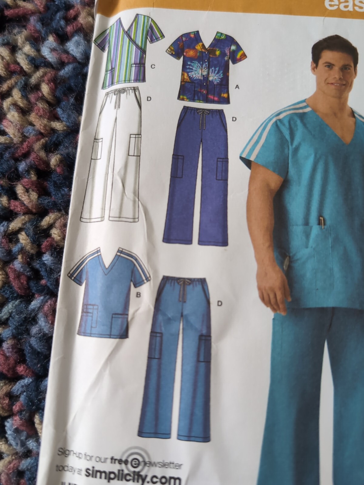 Nurse Hospital Worker Doctor Office Scrubs Pattern Simplicity 4101 XL ...