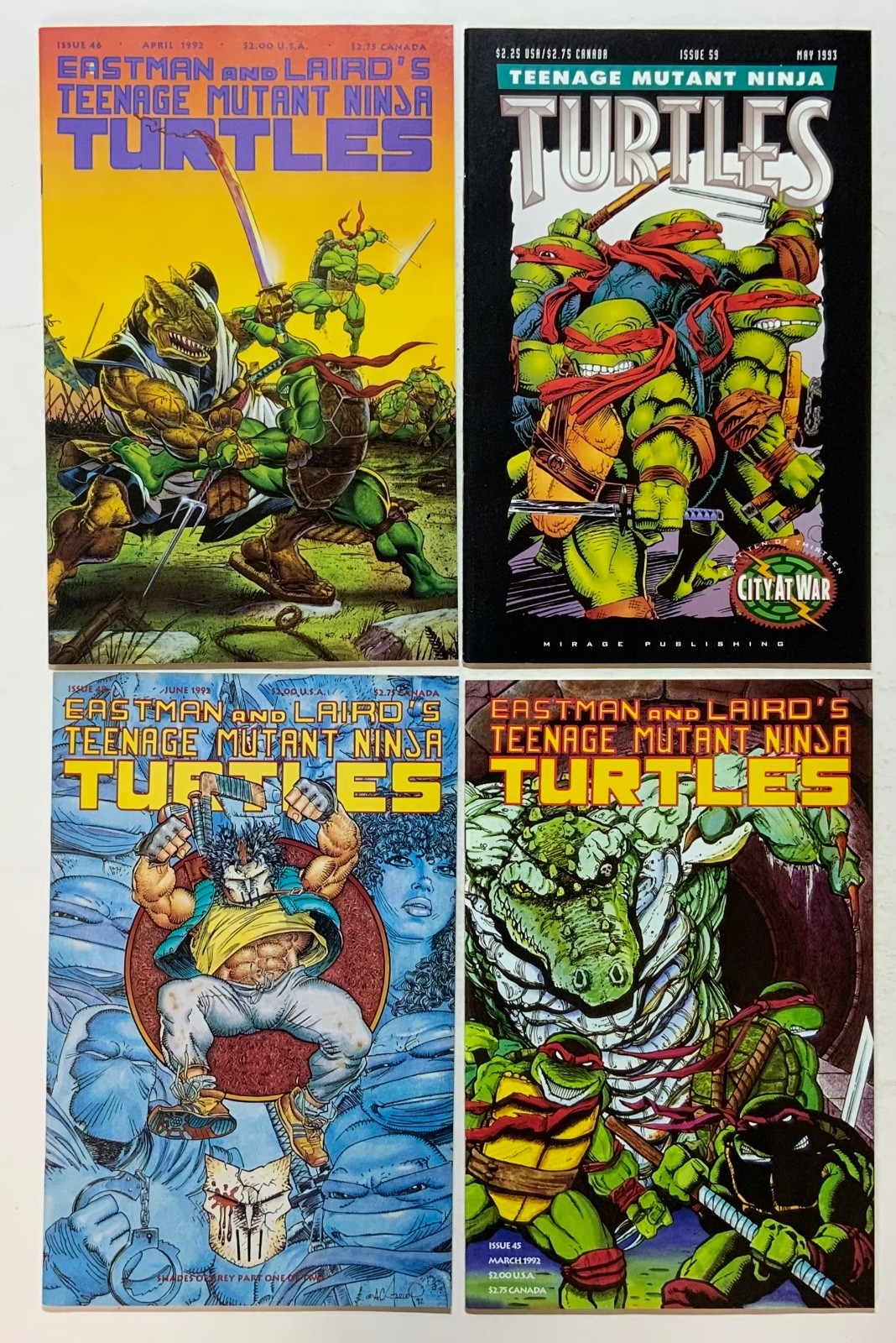 TEENAGE MUTANT NINJA TURTLES #45 46 49 59 VF 1992 93 MIRAGE Studios ...