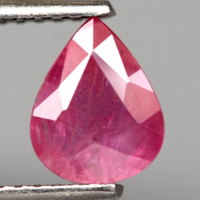 0,99 quilates Piedras preciosas naturales rubí rosa rojizo pera faceta ...