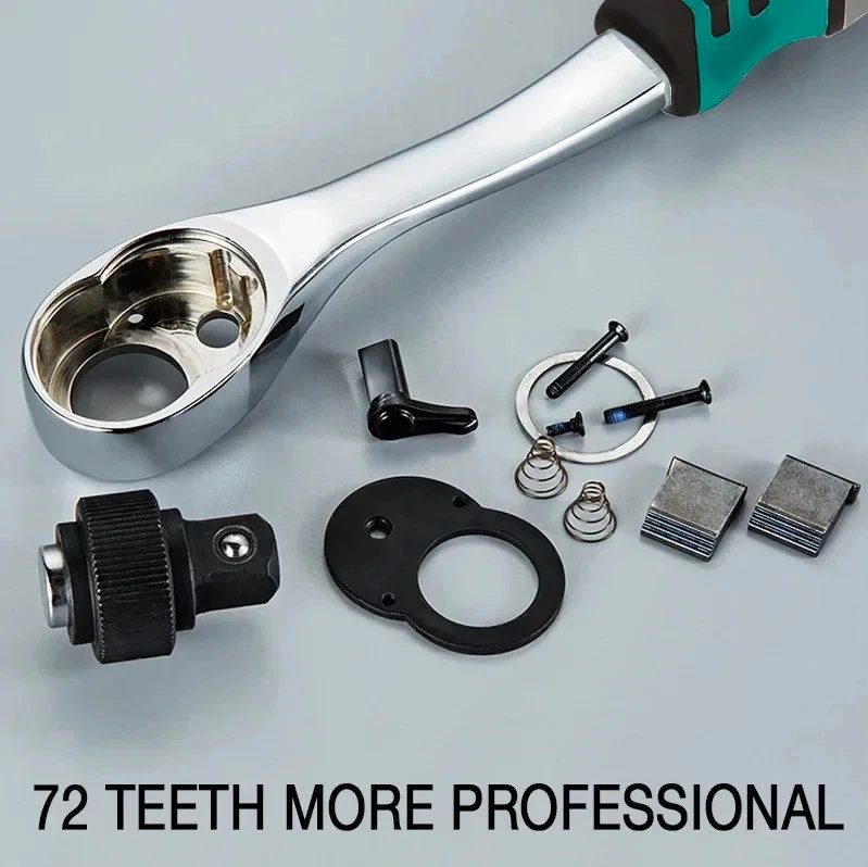 72 Teeth Mechanic Tool Set 61 Piece Socket Wrench Set with Storage Case ...