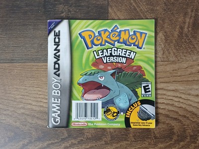 Pokémon Leaf Green LeafGreen (Game Boy Advance GBA, 2004) Manual Only ...