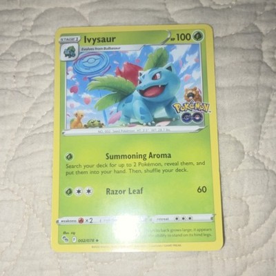 Pokémon Ivysaur Pokémon GO 002/078 Stage 1 100 HP Uncommon Regular Card ...
