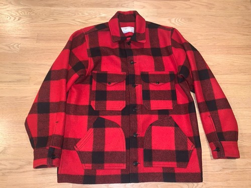 Filson Buffalo Plaid Double Mackinaw Wool Cruiser Jacket Size 44 Made ...