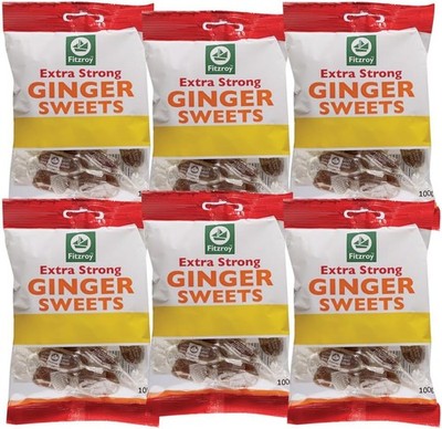 Fitzroy Extra Strong Ginger Sweets 6 x 100g – Hard Boiled Sweets ...