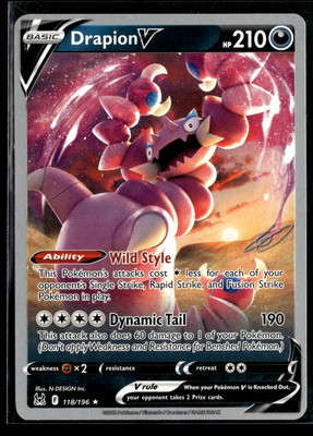 Drapion V 118/196 Pokemon TCG World Championships 2023 Deck Promo Card ...