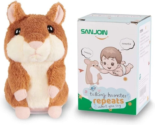 Talking Hamster Repeats What You Say Plush Animal Toy Electronic ...