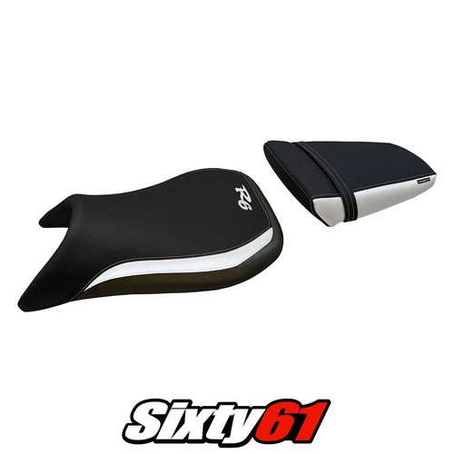 Yamaha YZF R6 2003 2004 2005 Seat Cover Tappezzeria White Black 03 04 ...