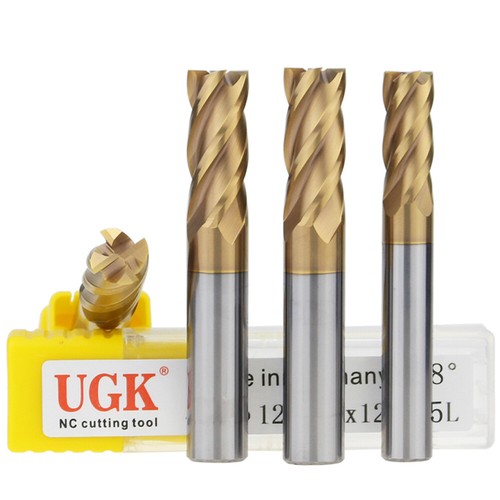 HRC58 1mm-20mm 4-Flute End Mill NACO coated Solid Carbide Mill Cutter ...