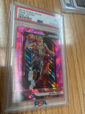 2018-19 Trae Young Pink Ice Prizm RC #78 PSA 9 Mint | eBay