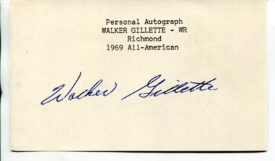 football NFL San Diego Chargers WALKER GILLETTE signed AUTOGRAPH 4883 ...