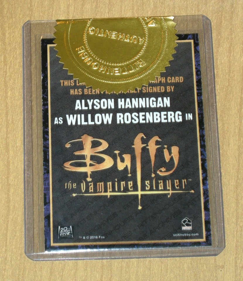 2017 Rittenhouse BUFFY VAMPIRE series 2 Alyson Hannigan autograph ...