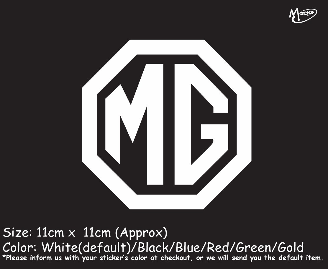 MG Sticker Decal-Reflective/Metallic Color Car Laptop Decals Best Gifts ...