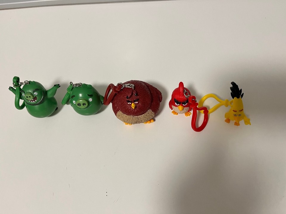 Rovio Angry Birds Rovio Keychain Keyring Red Terence Chuck Leonard Pig ...