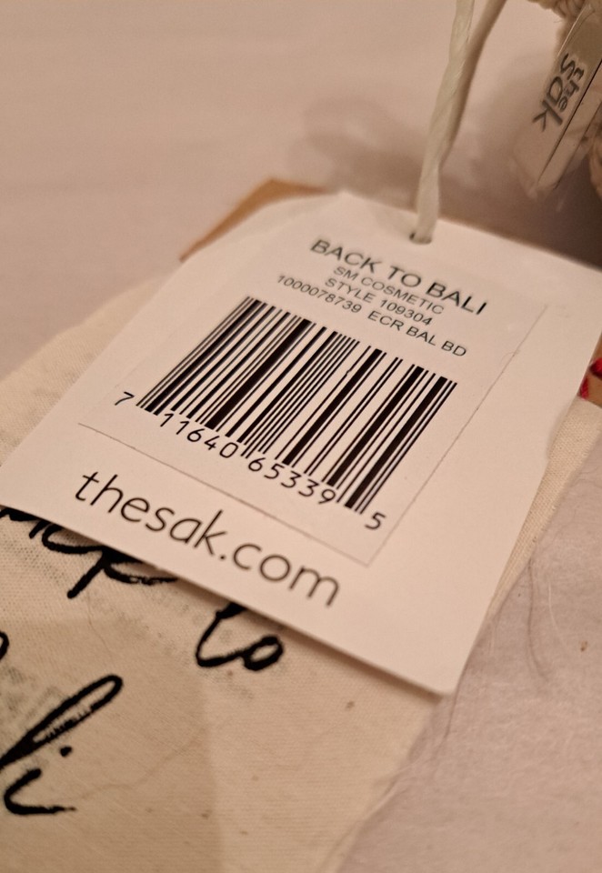 The Sak - Beaded Essential Cosmetic Bag w/Tags - Handmade in Bali | eBay