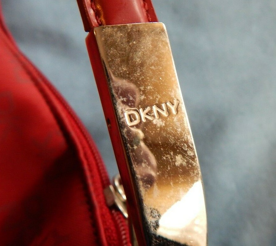 Vintage DKNY Soft Side Softside Red Purse Bag Pocketbook VGC | eBay