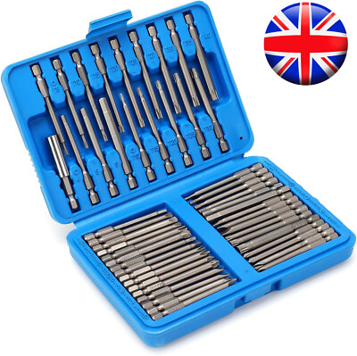 50pc/set Extra Long Magnetic Screw Driver Bit SecurityTorx Hex Spline ...