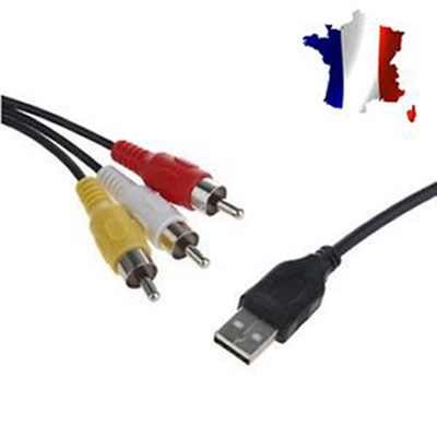 Cable USB 3 RCA Audio Vidéo Caméscope Vers TV HD 1.5M | eBay