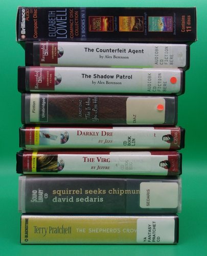 Lot Of 10 Audio Books CDs Thriller, Fiction Novels Ex Library ...