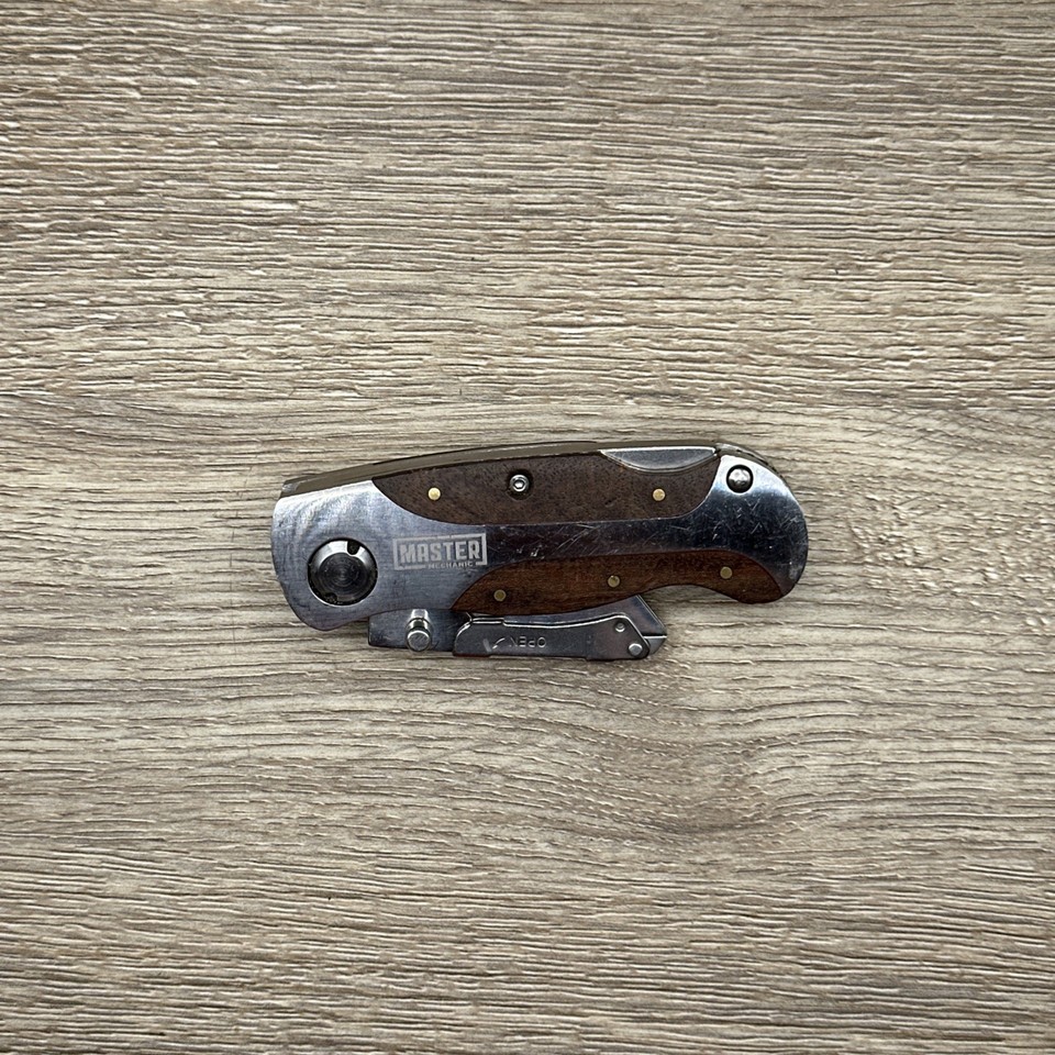 Master Mechanic Utility Box Cutter Lockback Folding Knife With Pocket ...