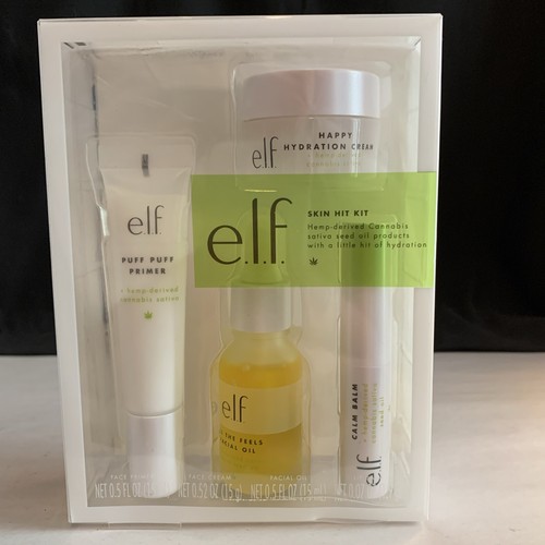 e.l.f. Hemp Skin Care Hit Kit Travel Elf 4 Piece Gift Set Vegan Cruelty ...