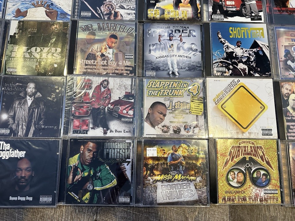 RAP LOT OF 50 CDs G-FUNK CLASSICS DOPE BAY AREA KC TEXAS RAP KANSAS ...