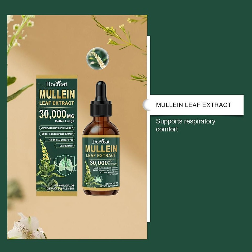 Mullein Leaf Extract forLungs,Natural MulleinLeaf Extract Mullein Drops ...