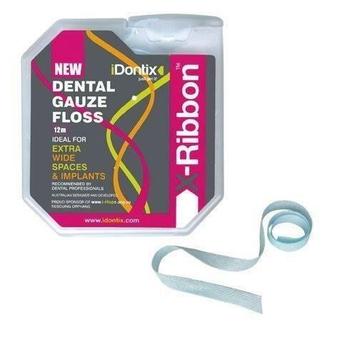 X-ribbon Dental Gauze Floss Wide Space Broad Implants 12m Coarse ...
