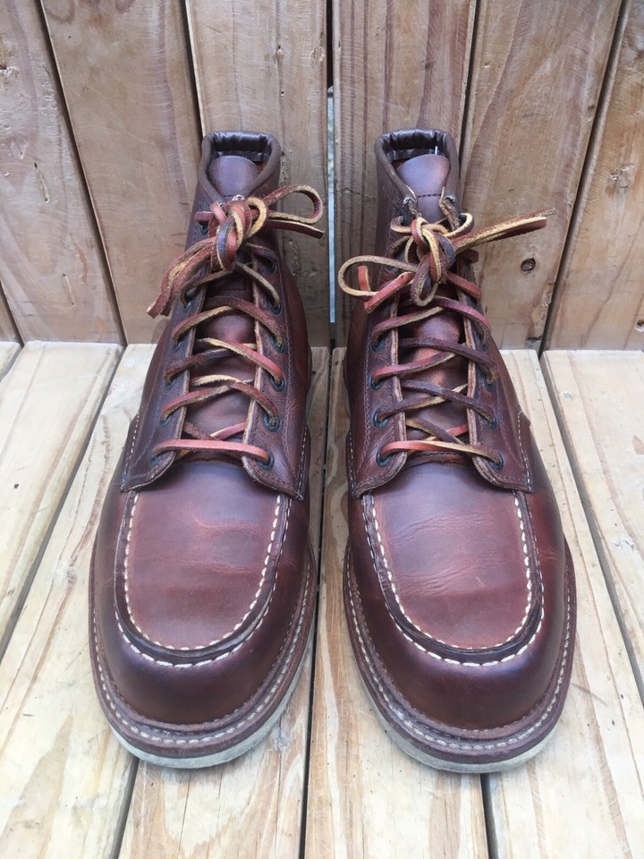 Red Wing 1907 Copper Rough Moc Toe Brown Boots Sz USA 9.5 D| UK 8.5 ...